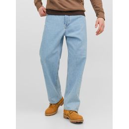 Jack & Jones JACK & JONES Herren Relax-fit-Jeans "JJIALEX mit cleanem Look und Taschenvielfalt", blau, Gr. 33, Abriebeffekte, Denim/Jeans, Obermaterial: 100%