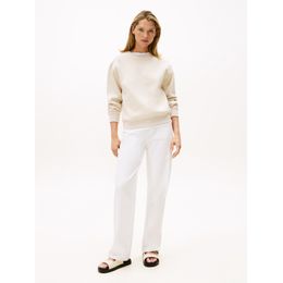 Tommy Hilfiger Damen Sweatshirt "MDRN REG CORP LOGO C-NK SWTSHRT"heather oatmilk, Gr. XXL, meliert, Sweatware, Obermaterial: 63% Baumwolle, 37%