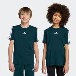 Jungen T-Shirt "ESSENTIALS KIDS", wei&szlig;, Gr. 128, adidas Sportswear, Obermaterial: 100% Baumwolle, Shirts, sportlicher Stil, Rundhalsausschnitt, ohne