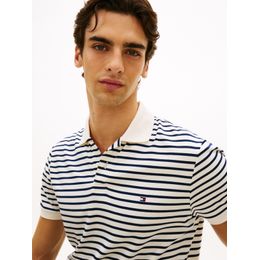 Tommy Hilfiger Herren Poloshirt "LIQUID COTTON REGULAR SEASONAL", wei&szlig;, Gr. M, Jersey, Obermaterial: 100% Baumwolle, Shirts, mit Logostickerei