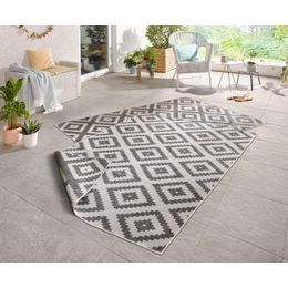 Teppich Hanse Home, B:120cm H:5mm L:170cm, grau, Kunstfaser, Wohnzimmer, Teppiche, "Malta Wendeteppich", In-& Outdoor, Wetterfest, Balkon, Terrasse,