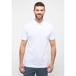 Eterna Damen Langarm-Poloshirt "MODERN FIT", wei&szlig;, Gr. 42, Piqu&eacute;, 56% cotton, 5% Elasthan, 39% Polyester, Shirts