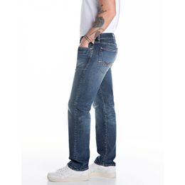 Replay Herren Straight-Jeans "DERYCK", blau, Gr. 36, Denim/Jeans, Obermaterial: 100% Baumwolle, Jeans