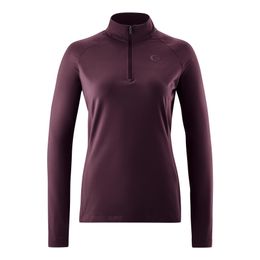 Gonso Damen Radtrikot "Essential Jersey Longsleeve W", rot, Gr. 44, 86% Polyester, 14% Elasthan, Trikots, Damen Fahrradtrikot langarm, Midlayer Trikot