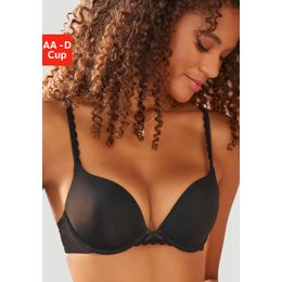 s.Oliver Damen Push-up-BH "Camille", Gr. 80, schwarz, Microtouch, Obermaterial: 72% Polyamid, 15% Polyester, 13% Elasthan, Basic, BHs, mit nahtlos