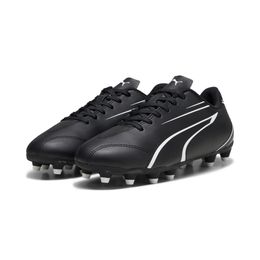 Puma M&auml;dchen Fu&szlig;ballschuh "VITORIA FG/AG JR", Gr. 38, schwarz-wei&szlig;, Synthetik, Schuhe, f&uuml;r Rasen- und Kunstrasenpl&auml;tze, f&uuml;r Jugendliche & Kinder