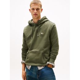 Tommy Jeans Herren Hoodie "TJM REG BADGE HOODIE EXT", gr&uuml;n, Gr. S, Sweatware, Obermaterial: 100% Baumwolle, Sweatshirts, Mit Rundhalsausschnitt