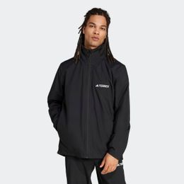 adidas terrex Herren Regenjacke "MULTI ESSENTIALS 2L", schwarz, Gr. XL, Obermaterial: 100% Polyester, Jacken, sportlicher Stil, mit Rei&szlig;verschluss,