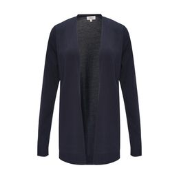 s.Oliver Damen Strickjacke, blau, Gr. 38, unifarben, Feinstrick, Obermaterial: 50% Baumwolle, 50% Viskose, Strickjacken, Feinstrick ohne Verschluss