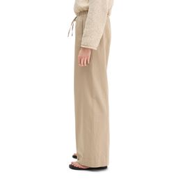 Marc O'Polo MARC O'POLO Damen Chinohose "aus Bio-Baumwolle-TENCEL Lyocell-Leinen-Mix", beige, Gr. 36, unifarben, Twill, Obermaterial: 54% Baumwolle, 23%