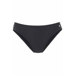 s.Oliver Damen Bikini-Hose "Spain", schwarz, Gr. 44, unifarben, Microfaser, Microfaser, Badehosen, in modischen Unifarben