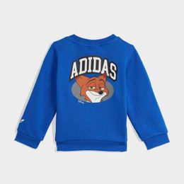M&auml;dchen Trainingsanzug "ADIDAS DISNEY CREW SET KINDER", blau, Gr. 98, adidas originals, Obermaterial: 70% Baumwolle, 30% Polyester, Sportanz&uuml;ge, f&uuml;r