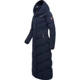 Ragwear Damen Steppmantel "Natalka Extralong", blau, Gr. 5XL, Au&szlig;enmaterial: 100% Polyester. Innenfutter: 100% Polyester. Wattierung: 100% Polyester,