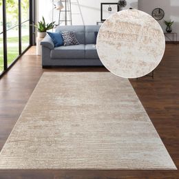 Teppich OTTO HOME, B:60cm H:12mm L:90cm, beige, Kunstfaser, Wohnzimmer, Teppiche, "Ariano, dezenter Glanz mit Hoch-Tief-Struktur", Vintage Design,