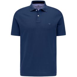 Fynch-Hatton Herren Poloshirt, blau, Gr. XXXL, unifarben, Jersey, Obermaterial: 100% Baumwolle, Shirts, normale Passform, mit 2-Knopf-Polokragen, aus