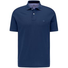 Fynch-Hatton Herren Poloshirt, blau, Gr. L, unifarben, Jersey, Obermaterial: 100% Baumwolle, Shirts, normale Passform, mit 2-Knopf-Polokragen, aus