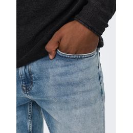 Only & Sons ONLY & SONS Herren Slim-fit-Jeans "LOOM LIFE", blau, Gr. 28, Denim/Jeans, Obermaterial: 98% Baumwolle, 2% Elasthan, Jeans