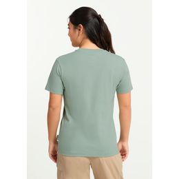 Jack Wolfskin Damen T-Shirt "CAREFREE T W", gr&uuml;n, Gr. XS, Obermaterial: 100% Baumwolle, Shirts, Kurzarm-Design, mit Rundhalsausschnitt, ohne