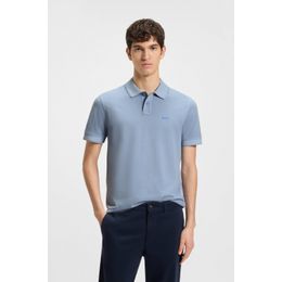 BOSS Orange Herren Poloshirt "Prime Regular Fit", blau, Gr. M, Jersey, Obermaterial: 100% Baumwolle, Shirts, Cotton Pique Polo aus 100% Baumwolle