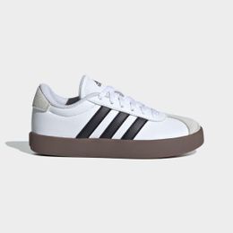 Kinder Sneaker "VL COURT 3.0", adidas Sportswear, Gr. 36, schwarz-wei&szlig;, Leder, Synthetik, Schuhe, inspiriert vom Design des adidas samba, f&uuml;r Kinder