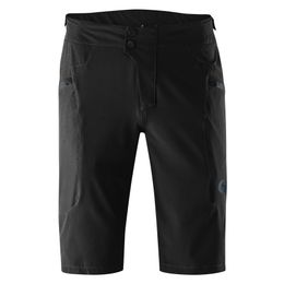 Gonso Herren Radhose "VALDES", schwarz, Gr. M, 85% Polyester, 15% Elasthan, Hosen, Herren Bike-Shorts, atmungsaktive MTB Fahrradhose, Bund regulierbar