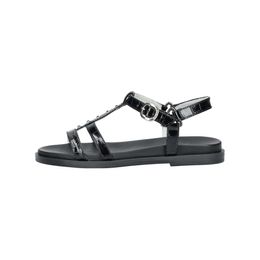 Nero Giardini Damen Riemchensandale "Nero Giardini Sandalen Leder", Gr. 36, schwarz, Leder, Schuhe