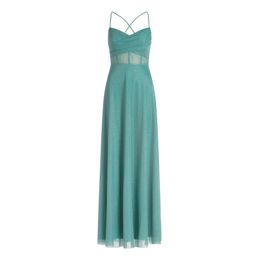 Abendkleid Vera Mont "Damen im Glitzer-Look", Damen, Gr. 40, Normalgr&ouml;&szlig;en, gr&uuml;n, silber, Obermaterial: 100% Polyester. Futter: 100% Polyester, festlich, ausgestellt lang, herzf&ouml;rmiger Ausschnitt, Kleider Abendkleid