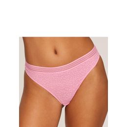 Lascana Damen String "Freya", Gr. 44, pink, Spitze, Obermaterial: 85% Polyamid, 15% Elasthan, Unterhosen, aus Spitze in Leo-Optik mit modischem Bund,