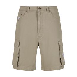 Karl Kani Herren Shorts "Karl Kani KM222-042-1 KK Retro Washed Cargo Shorts"military gr&uuml;n, Gr. S, unifarben, 100% Baumwolle, Hosen