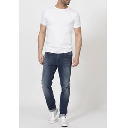 Herren Slim-fit-Jeans "Seaham", blau, Gr. 36, PETROL INDUSTRIES, Obermaterial: 94% Baumwolle, 3% Elasthan, 3% Polyester, Jeans