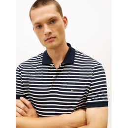 Tommy Hilfiger Herren Poloshirt "LIQUID COTTON REGULAR SEASONAL", blau, Gr. XL, Jersey, Obermaterial: 100% Baumwolle, Shirts, mit Logostickerei