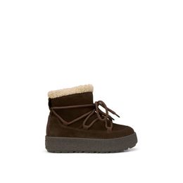 Marc O'Polo MARC O'POLO Damen Winterboots "mit flauschigem Warmfutter", Gr. 37schwarz braun, Obermaterial: 100% Leder (Rind), unifarben, Schuhe