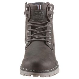 Herren Schn&uuml;rboots, Dockers by Gerli, Gr. 44, grau, Lederimitat, Textil, Schuhe, Winterboots, Workerboots mit Profilsohle