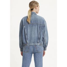 Levi's LEVI'S Damen Jeansjacke "90S TRUCKER"turning heads, Gr. L, unifarben, Denim/Jeans, Obermaterial: 100% Baumwolle, Jacken, mit Umlegekragen