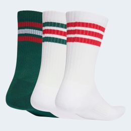 Damen Funktionssocken "3-STREIFEN, KN&Ouml;CHELLANG, MIT POLSTERUNG, 3ER-PACK", adidas Performance, Gr. L, bunt, Obermaterial: 59% Baumwolle, 37%