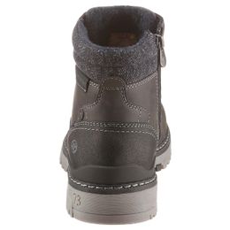 Herren Schn&uuml;rboots, Dockers by Gerli, Gr. 40, grau, Lederimitat, Textil, Schuhe, Winterboots, Workerboots mit Profilsohle