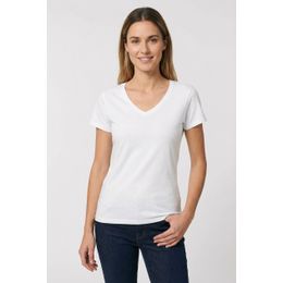 Damen V-Shirt "Lady-Fit Valueweight V-Neck", wei&szlig;, Basic, Gr. XS, Fruit of the Loom, unifarben, Single Jersey, Obermaterial: 100% Baumwolle, Shirts