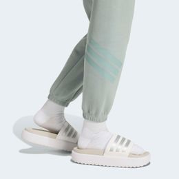 Damen Sporthose "FUTURE ICONS 3-STREIFEN", gr&uuml;n, Gr. M, adidas Sportswear, Obermaterial: 67% Polyester, 33% Baumwolle, Hosen