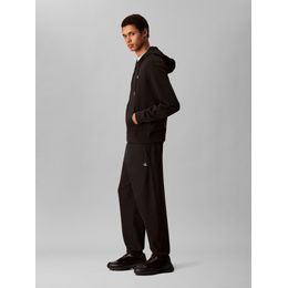 Herren Sweathose "EU 350TERRY MONOGRAM JOGGER", schwarz, Gr. XL, Calvin Klein Jeans, unifarben, Sweatware, Obermaterial: 100% Baumwolle, Hosen,