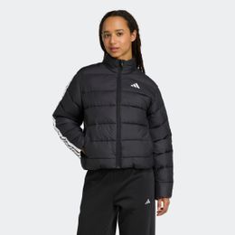 Damen Steppjacke "ESSENTIALS CLIMAWARM 3-STREIFEN N", schwarz, Gr. L, adidas Sportswear, Obermaterial: 100% Polyester, Jacken