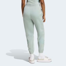 Damen Sporthose "FUTURE ICONS 3-STREIFEN", gr&uuml;n, Gr. L, adidas Sportswear, Obermaterial: 67% Polyester, 33% Baumwolle, Hosen