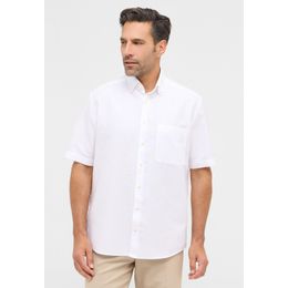 Eterna Herren Kurzarmhemd "COMFORT FIT"wei&szlig;, Gr. 41, Twill, 59% Baumwolle, 41% Leinen, Hemden, EASY IRON (b&uuml;gelleicht)