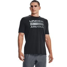Under Armour Herren T-Shirt "UA TEAM ISSUE WORDMARK SS", schwarz, Gr. M, Obermaterial: 60% Baumwolle, 40% Polyester, Shirts, leichtes Kurzarmdesign,