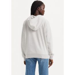 Levi's LEVI'S Damen Kapuzensweatjacke "EVERYDAY ZIP HOODIE", grau, Gr. XS, unifarben, Sweatware, Obermaterial: 58% Baumwolle, 42% Polyester, Sweatjacken,