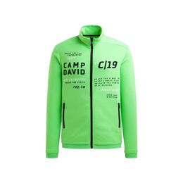 CAMP DAVID Zip-Up Hoodie male Green size XL
