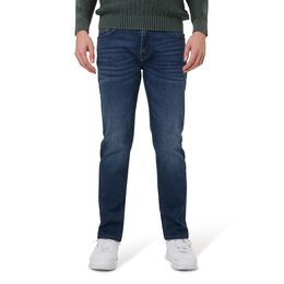 Herren Straight-Jeans "Rando", blau, Gr. 42, Pioneer Authentic Jeans, Denim/Jeans, Obermaterial: 91% Baumwolle, 7% Elastomultiester, 2% Elasthan,