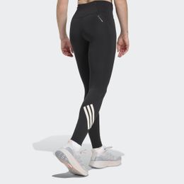 Damen Lauftights "ADI365 CLIMACOOL 3-STREIFEN RUNNING FULL LENGTH LEGGINGS", XS, N-Gr, schwarz, adidas Performance, Obermaterial: 85% Polyester, 15%