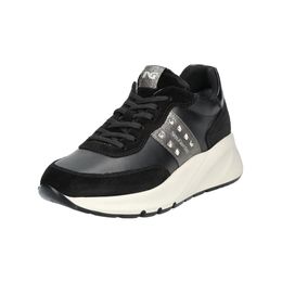 Nero Giardini Damen Sneaker "Nero Giardini Sneaker Leder/Textil", Gr. 37schwarz kombi, Leder, Textil, Schuhe