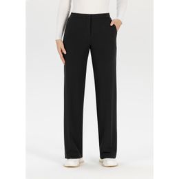 Stehmann Damen Palazzohose, schwarz, Gr. 34, unifarben, Web, Obermaterial: 95% Polyester, 5% Elasthan, Hosen, in &Uuml;berl&auml;nge