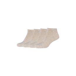Camano Herren Sneakersocken "ca-soft", Gr. 39, beige, Elasthan, Polyamid, Viskose, unifarben, Socken, mit druckfreinem B&uuml;ndchen